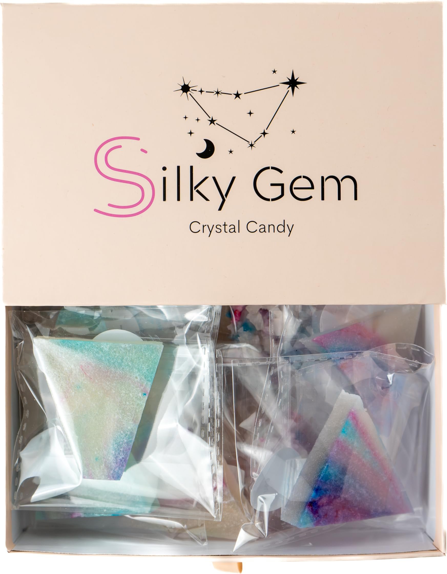 Amazon.com : Silky Gem - Edible Lychee Flavored Aurora Crystal Candy, 8 ...