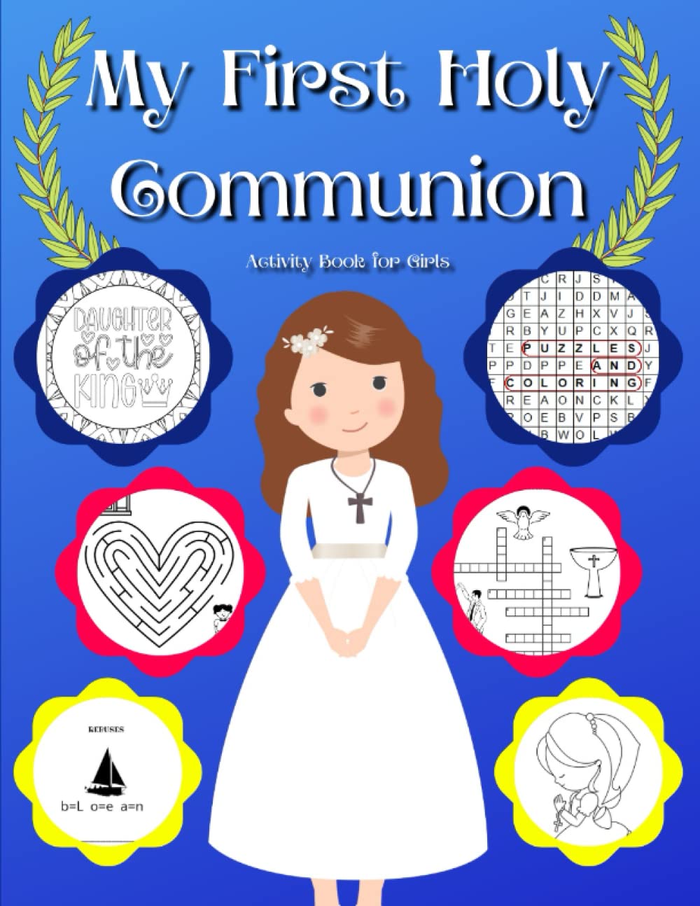 Buy My First Holy Communion Activity Book for Girls - Coloring and ...