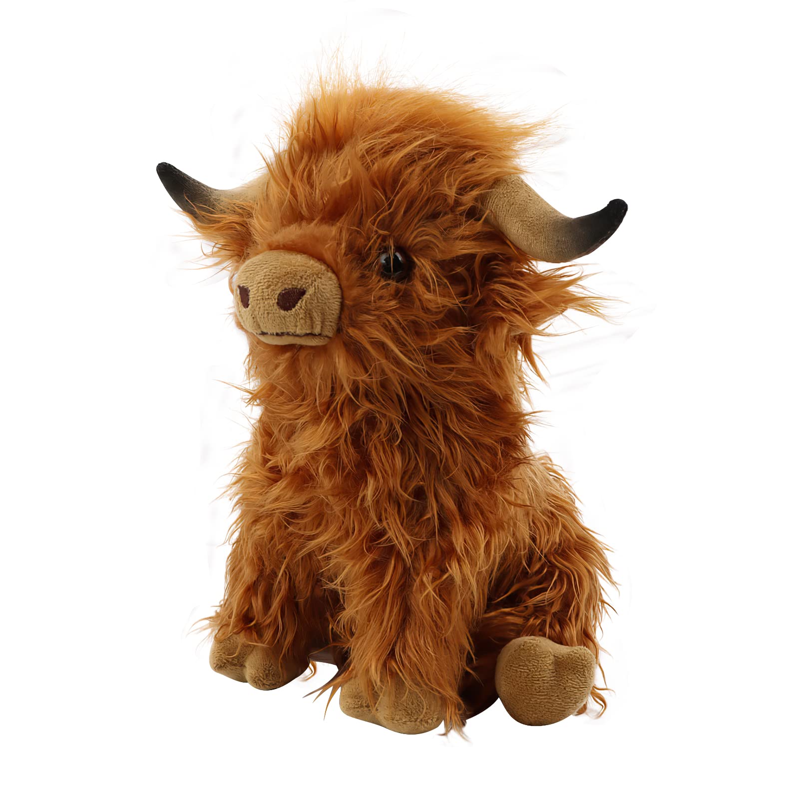 Buy Plush Highland Cow Doll, 25CM Highland Cow Doll Plush Realistic ...