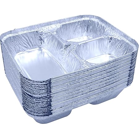 Sunrise Packaging 3 Compartment Food Container w/Lids [226 x 182 x 36 ...