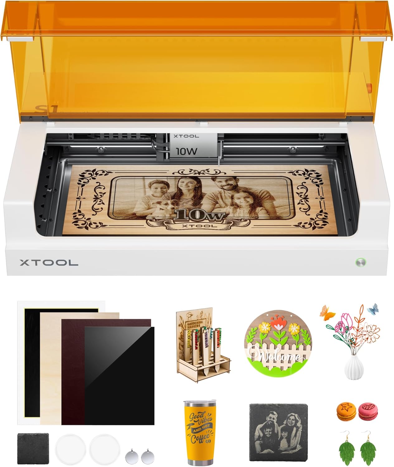 xTool S1 Laser Engraver, Laser Engraver and Cutter Machine, Auto-Focus ...