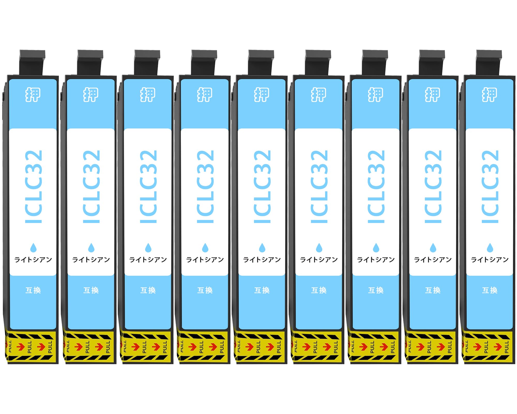 Amazon.co.jp: 【埼京企画】ICLC32 ライトシアン(9本セット) 互換インクカートリッジ (IC32 IC6CL32) 純正インクと併用可能 残量検知対応 最新ICチップ搭載 ...