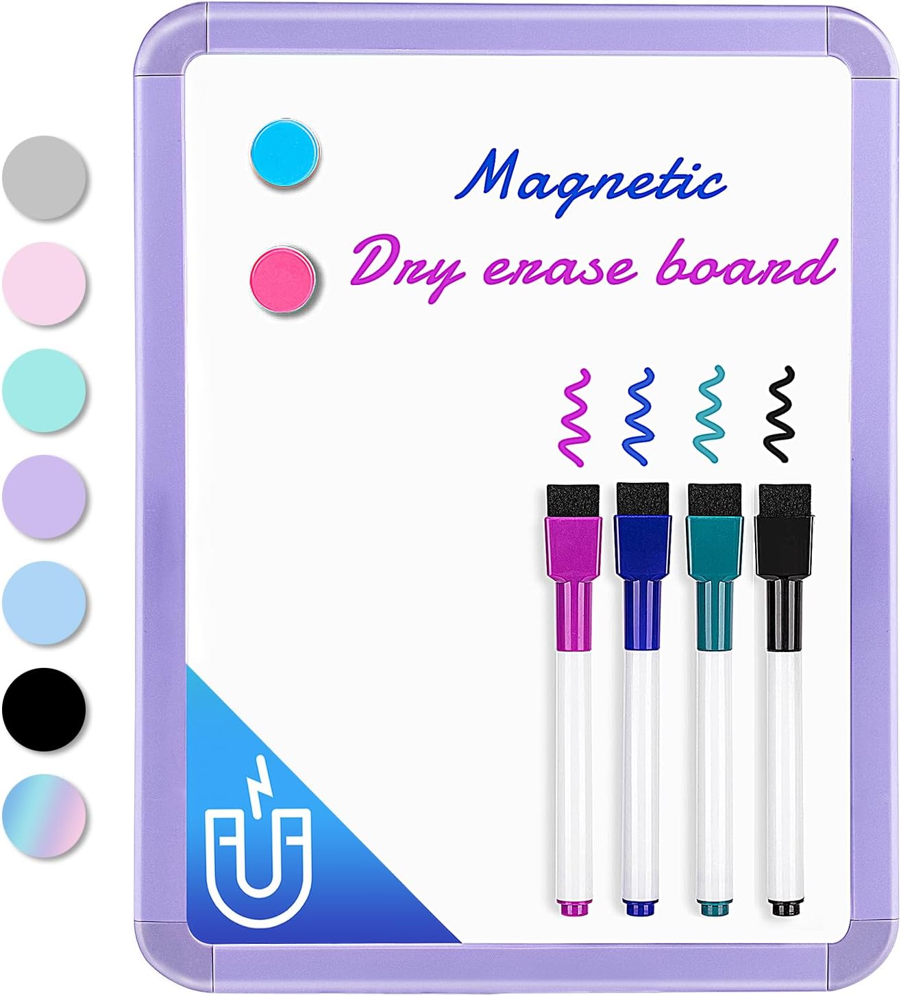 Amazon.com : VUSIGN Small White Board Dry Erase, 8.5'' x 11'' Magnetic ...