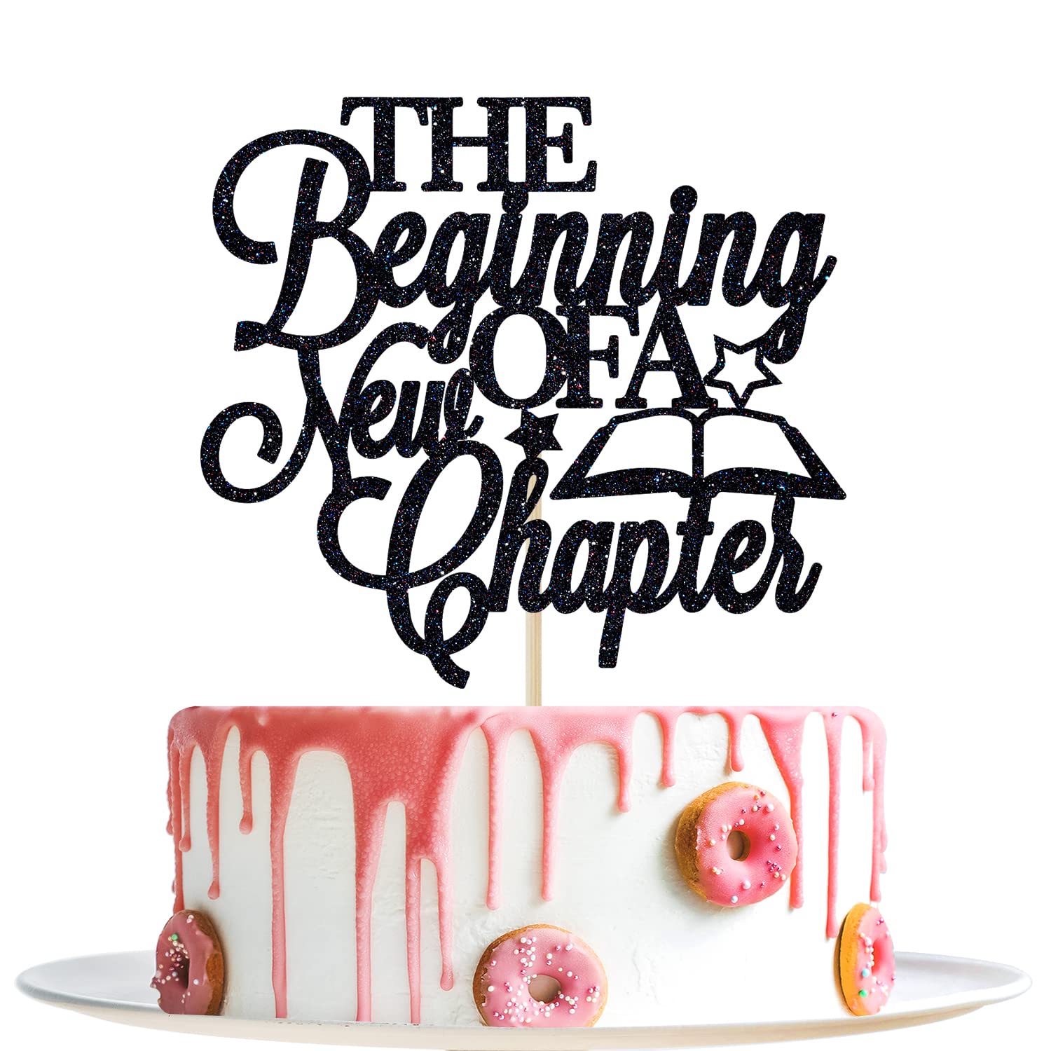 Amazon.com: The Beginning of a New Chapter Cake Topper, Farewell Party ...