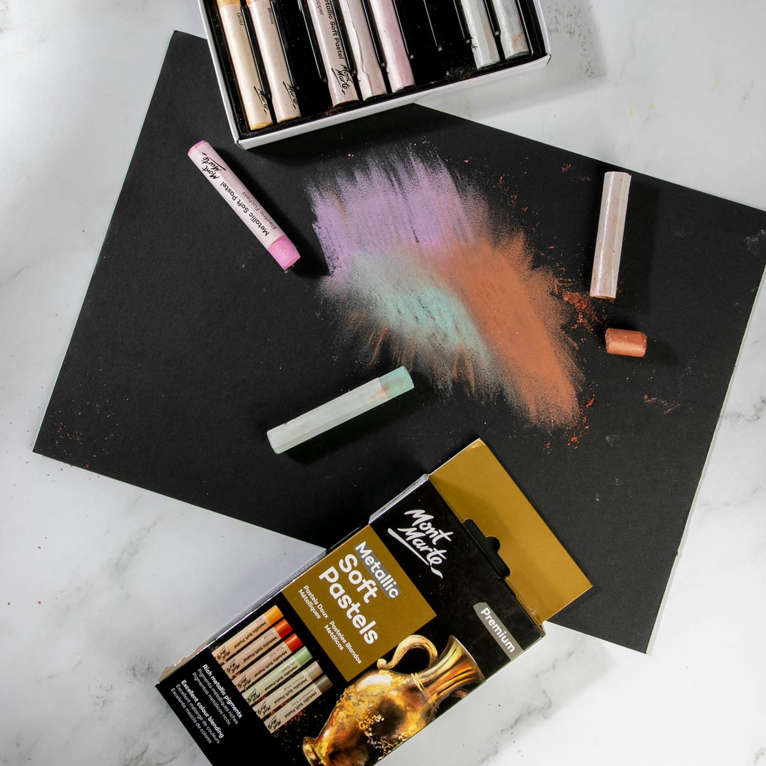 Snapklik.com : Metallic Soft Pastels Premium 10pc, Dry Pastels ...