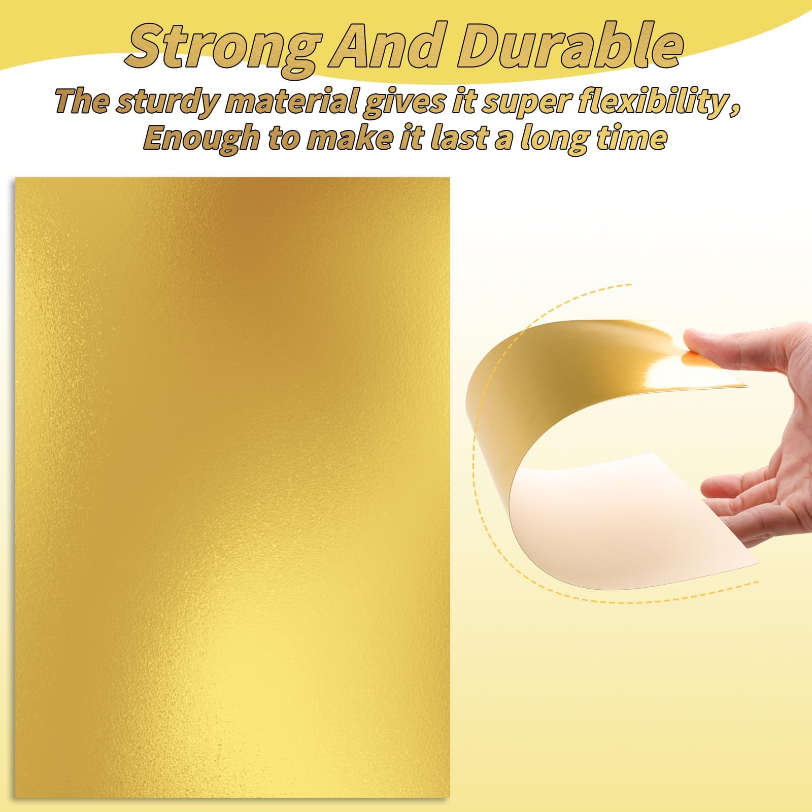 Snapklik.com : 100 Sheets Metallic Gold Cardstock Paper Bulk, Gold ...
