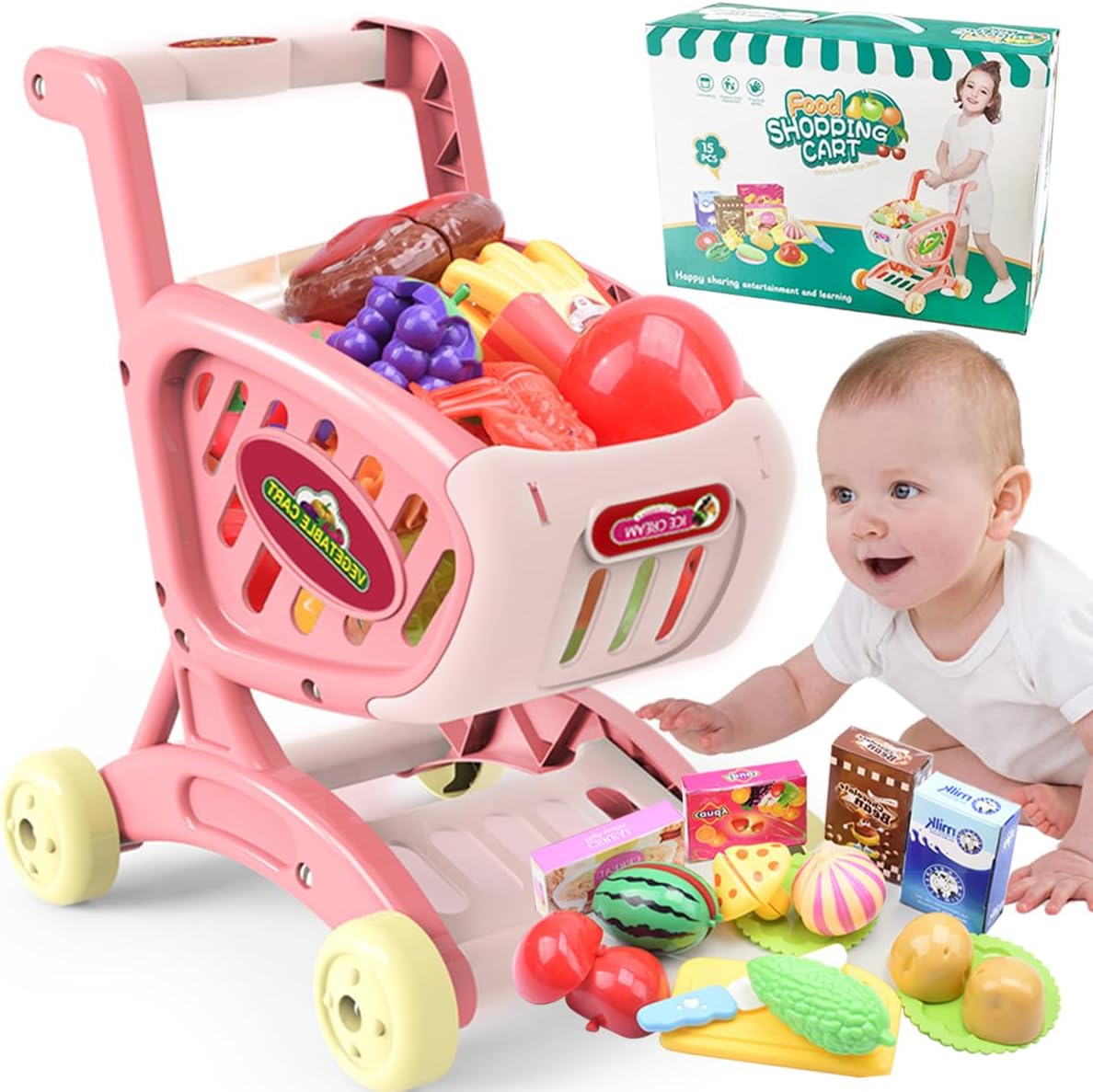 GOLCUGYJH Kids Shopping Cart Trolley Toy : Amazon.co.uk: Toys & Games