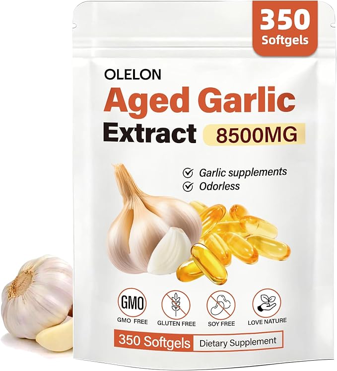 Amazon.com: OLELON Aged Garlic Extract 350 Softgels - High Potency ...