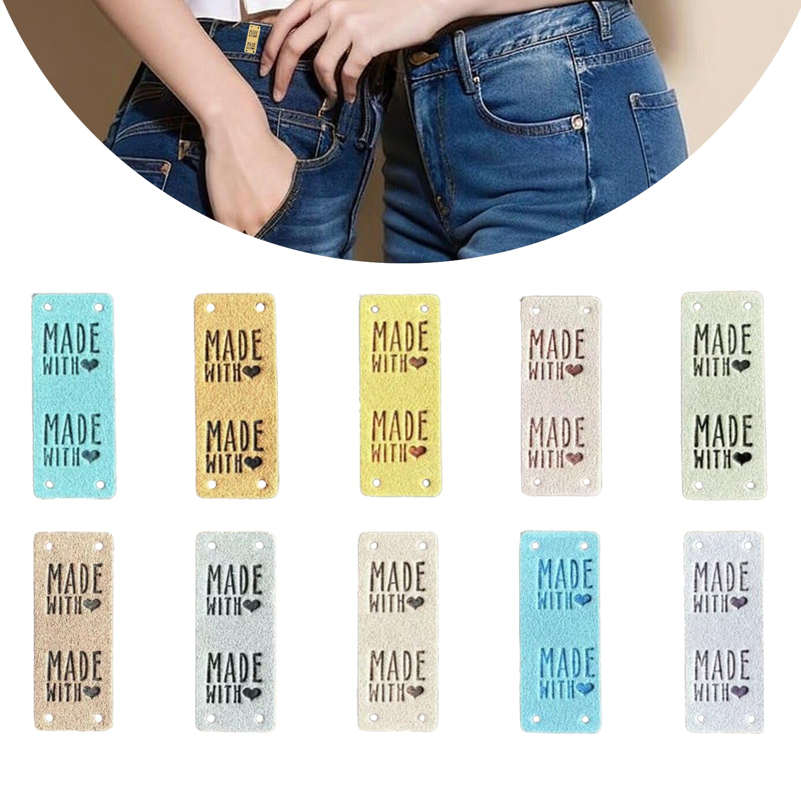 Amazon.com : 60 Pieces Handmade Tags for Crochet Leather Crochet Tags ...