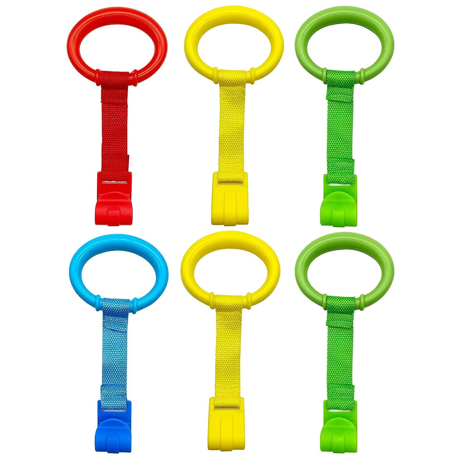 Amazon.com : 6PCS 4 Colors Baby Playpen Pull up Rings-Plastic Crib Pull ...