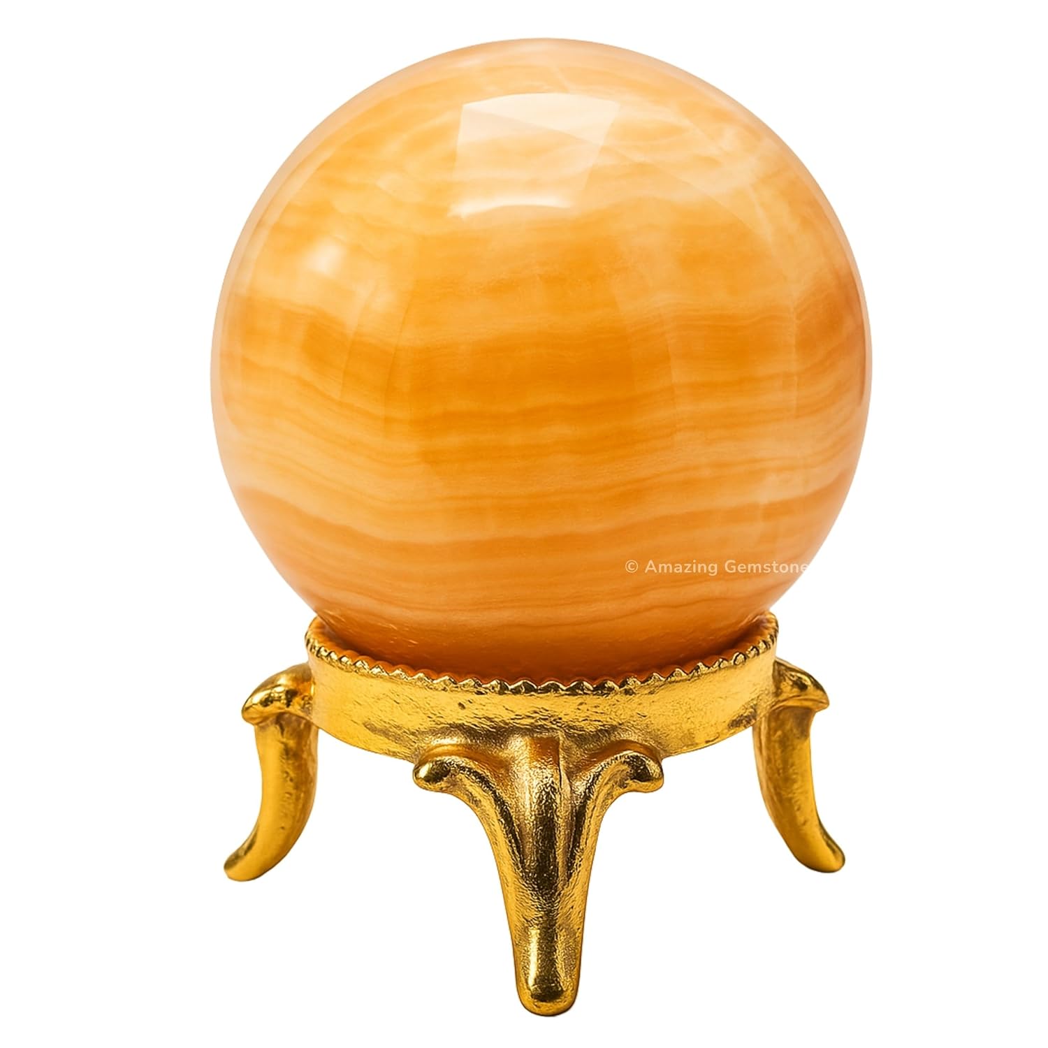 Amazon.com: Amazing Gemstone Yellow Calcite Crystal Ball with Stand - 1 ...
