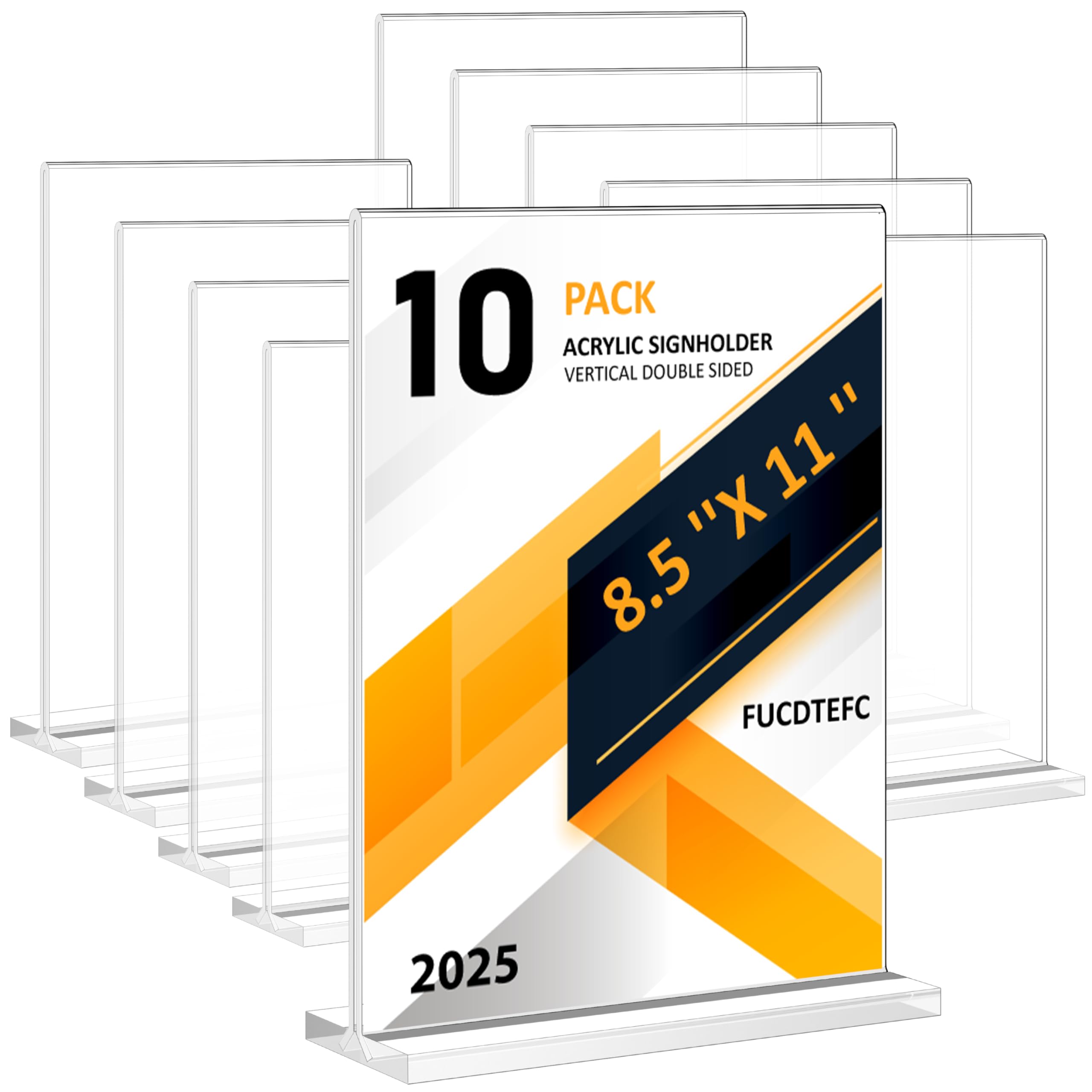 Snapklik.com : 8.5x11 Acrylic Sign Holder 10 Pack, Vertical Double ...