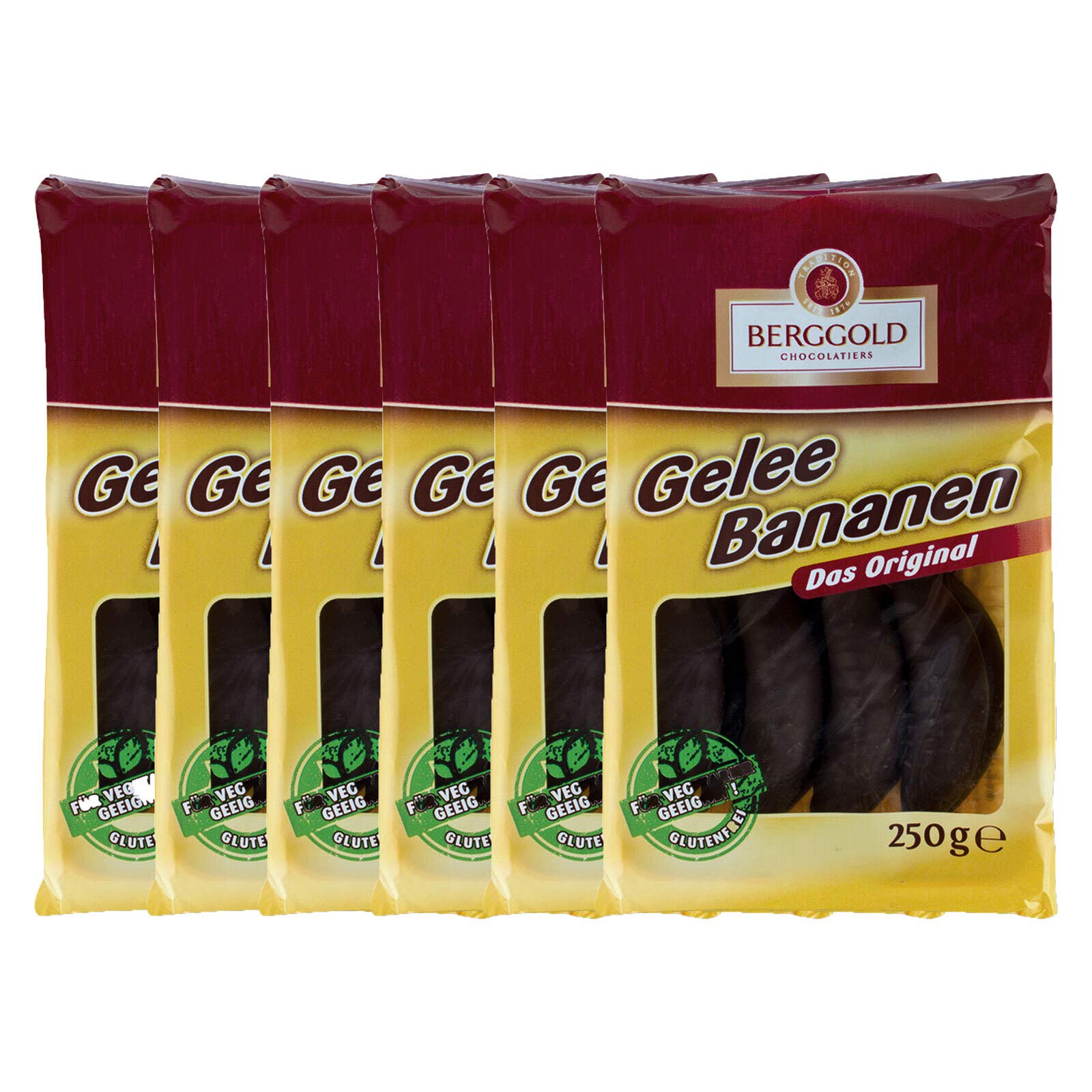 Berggold Gelee Bananen 6er Pack (6 x 250 g) : Amazon.de: Lebensmittel ...