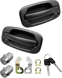 Amazon.com: Exterior Door Handle with Lock Cylinder Front Left and ...