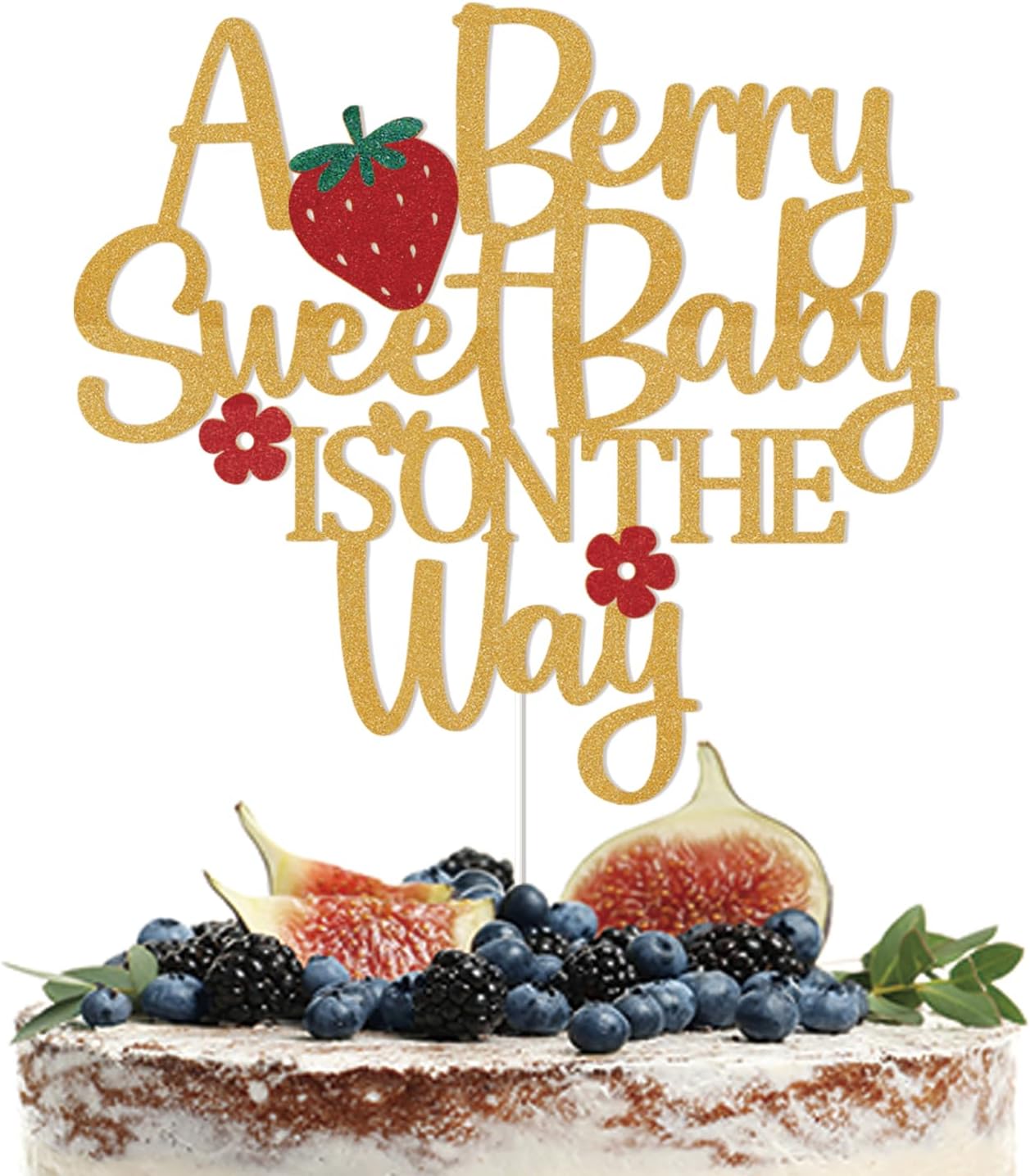 Amazon.com: Ramciyo A Berry Sweet Baby is on the Way Cake Topper ...