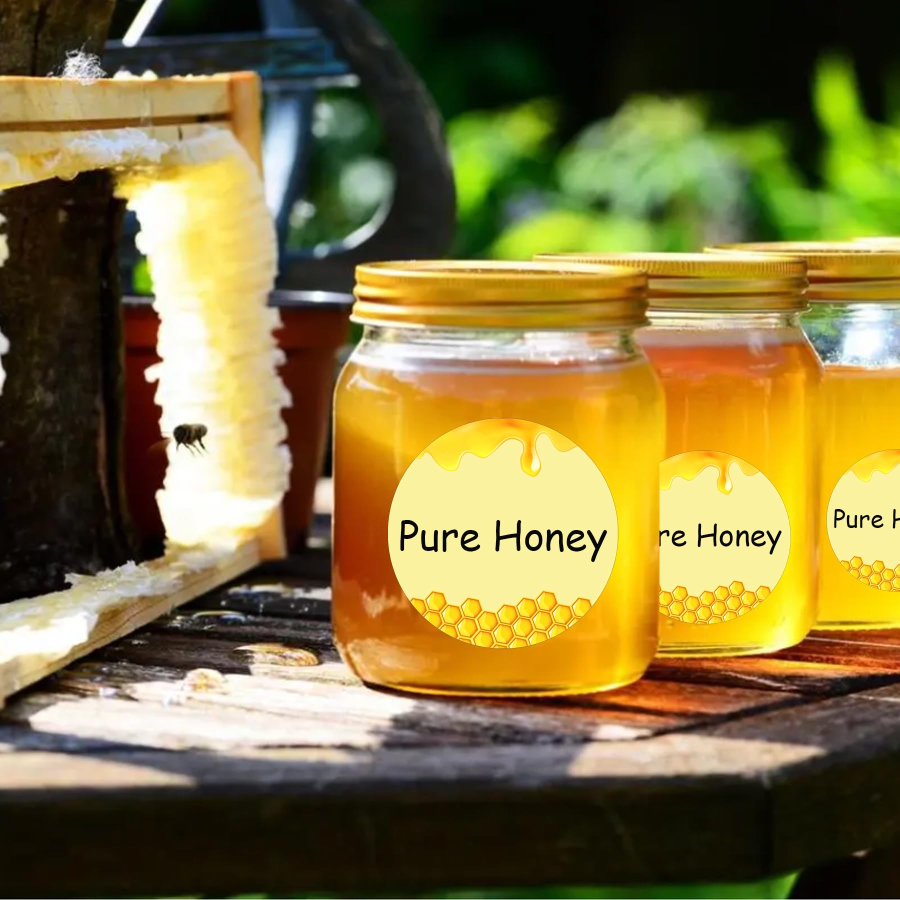 Honey Jar Labels Personalised Honey Nutrition Labels - Mason Jar Labels ...