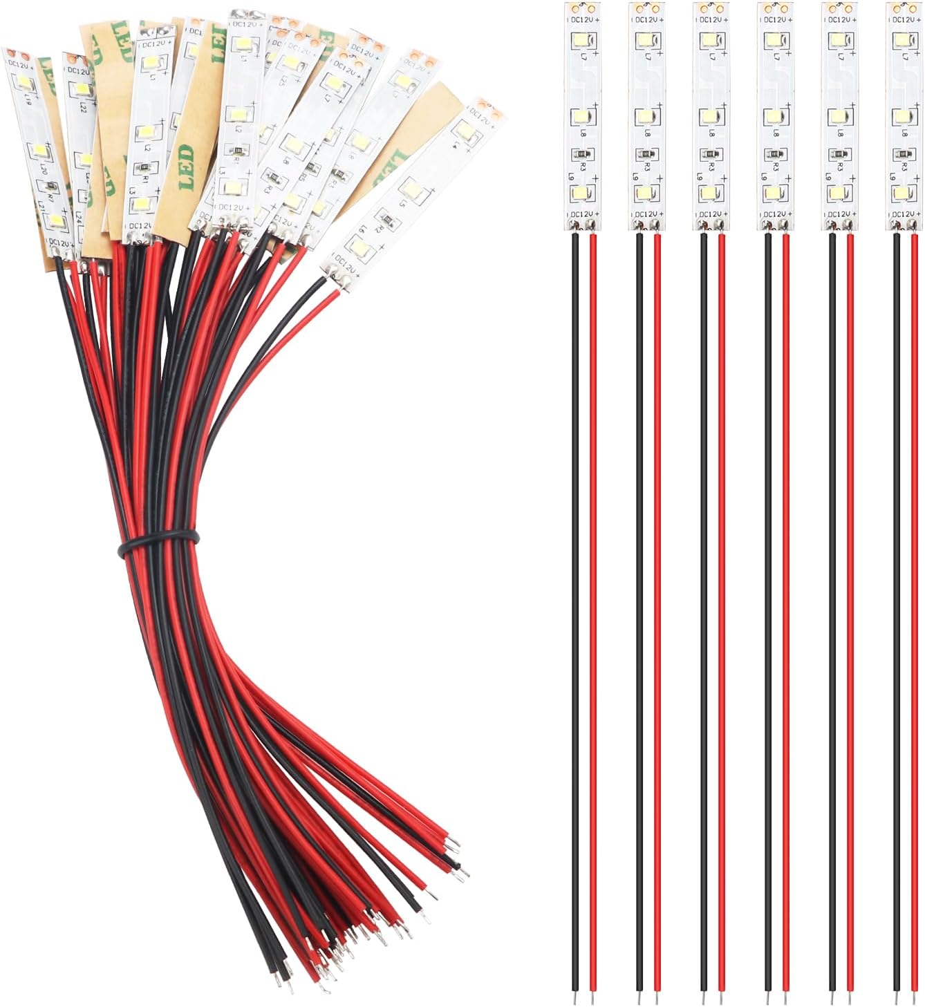 YIXISI 25 PCS 50mm Prewired Strip LED, 2335 SMD LED Light, 12V - 18V ...