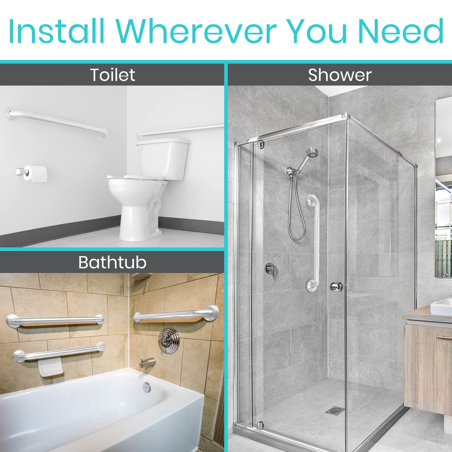 Snapklik.com : Vive Grab Bar For Bathtubs And Showers - Handicap ...