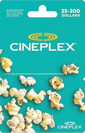 Cineplex Gift Card : Amazon.ca: Gift Cards