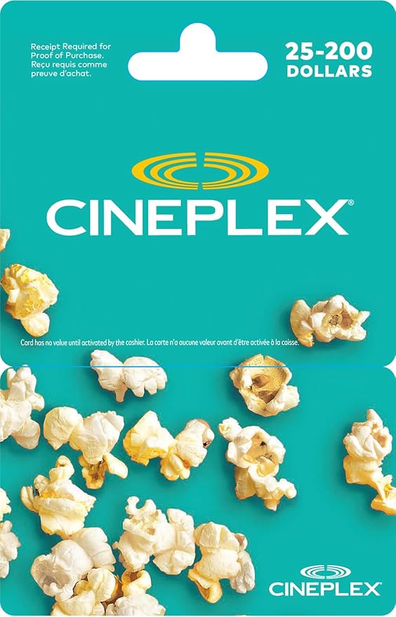 Cineplex Gift Card : Amazon.ca: Gift Cards