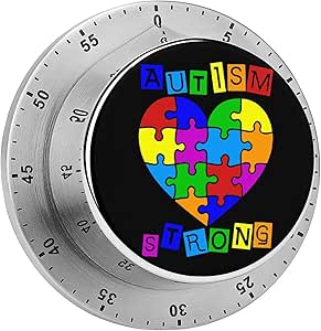 Amazon.com: Autism Awareness Heart Funny 60 Minute Visual Timer ...