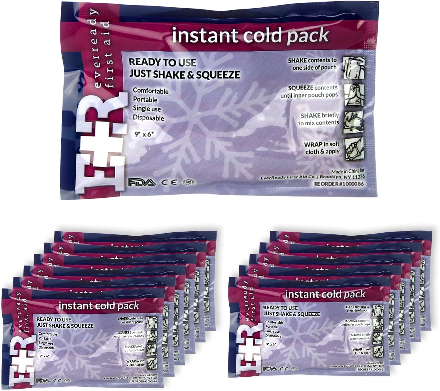 Amazon.com: Disposable Instant Ice Packs for Injuries 50 Packs (7” x 4 ...