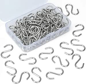 Amazon.com: Senkary 100 Pieces 1 Inch Mini S Hooks Small S Hooks ...