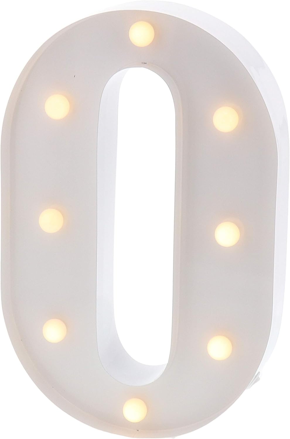 Barnyard Designs Metal Marquee Number 0 Light Up Wall Initial Wedding ...