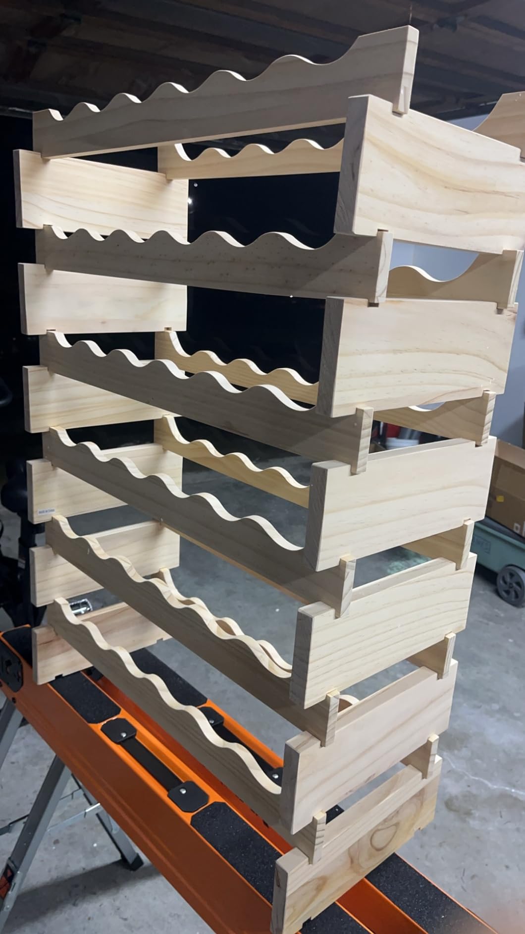 Amazon.com: COSTWAY Stackable Modular Wine Rack, 6-Tier 36 Bottles Wine ...