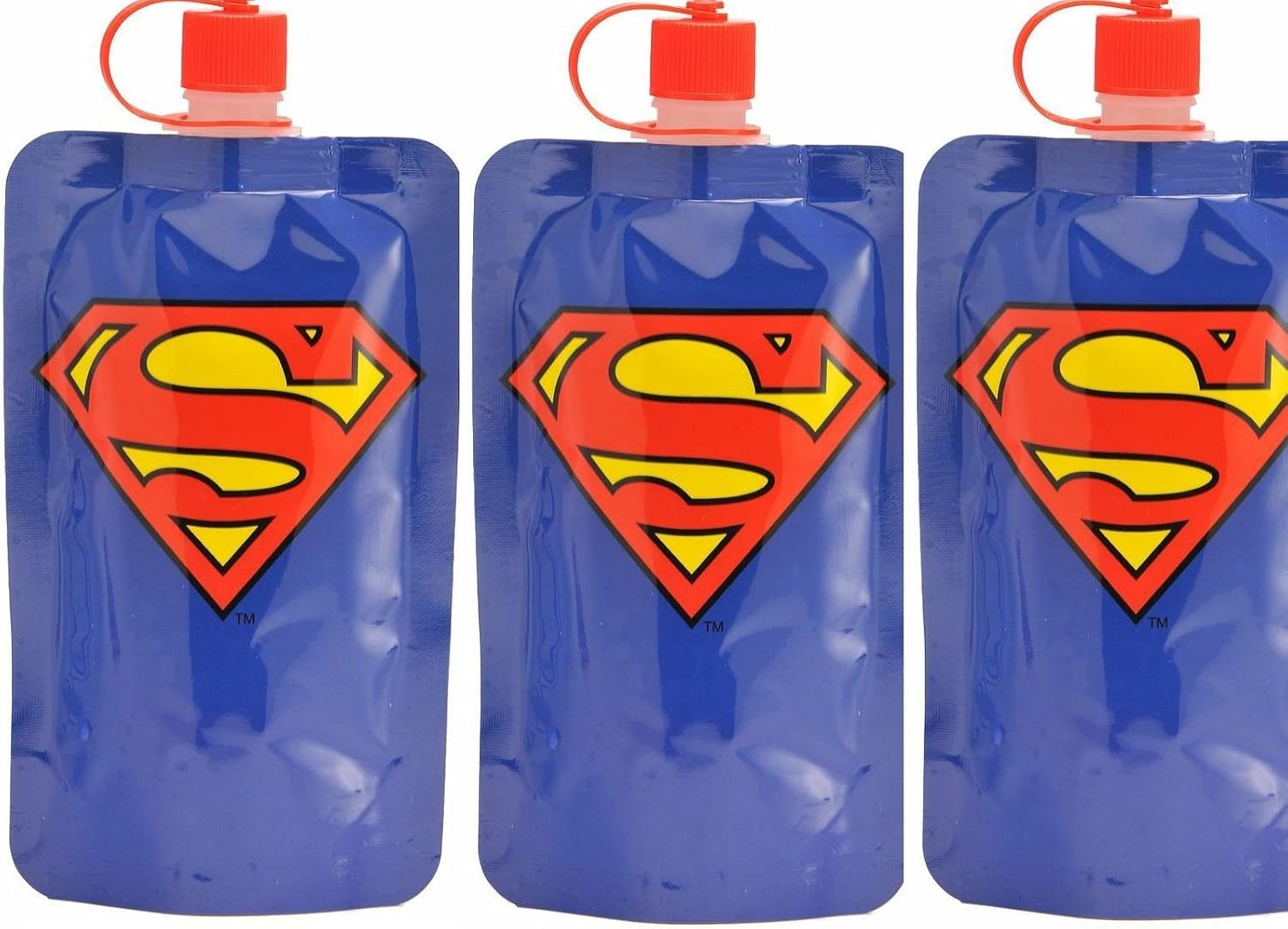 Amazon｜Sharkskinzz Water Bottle Set, Superman Emblem, 7.5 Ounce, 3 ...
