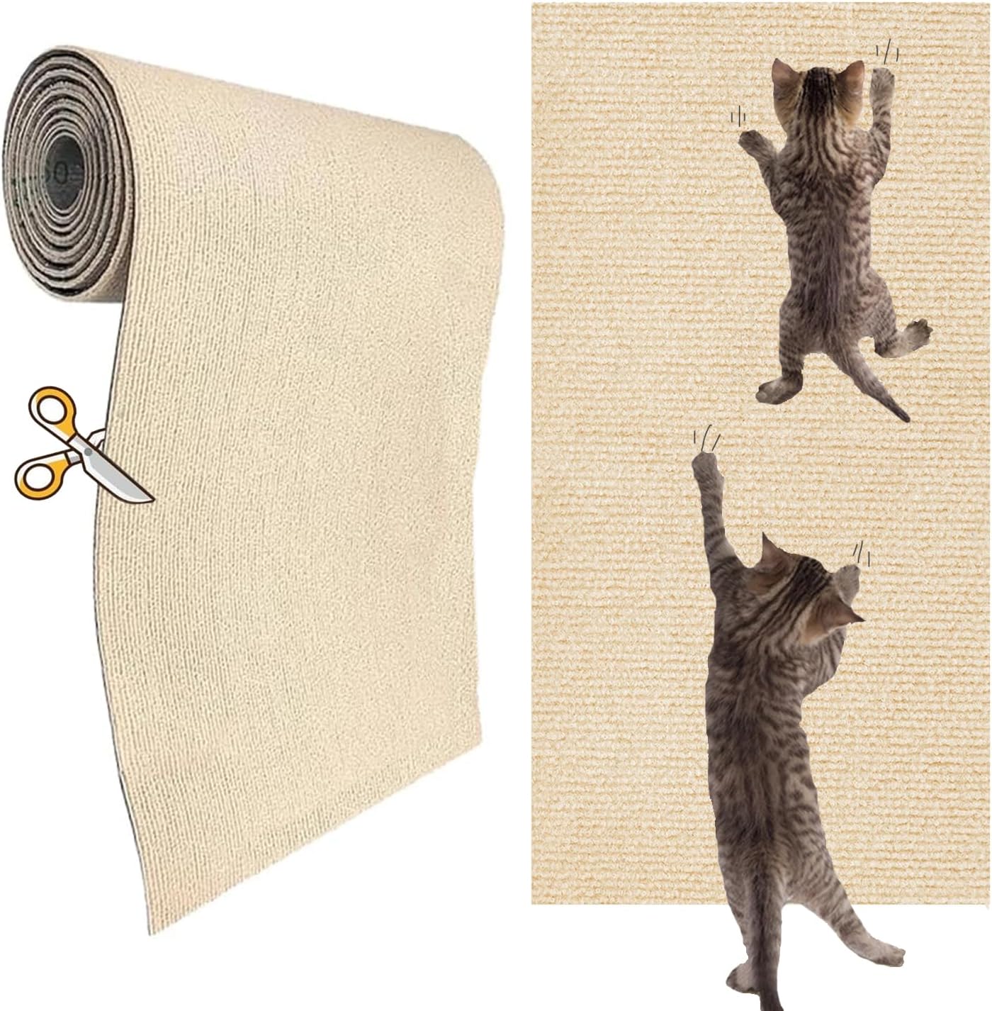 Self-Adhesive Cat Scratch Wall Climber, Wall Cat Scratcher Mat for ...