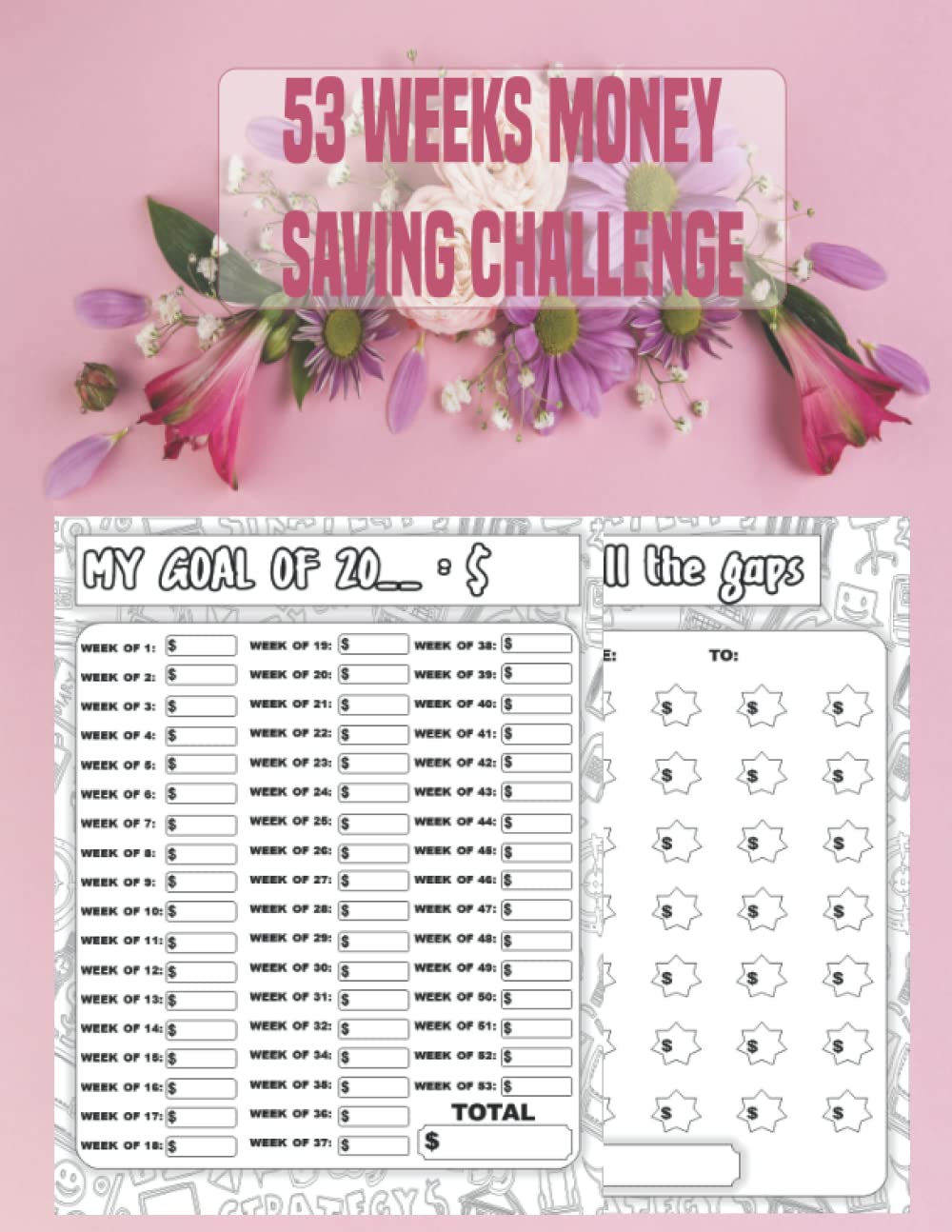 53 Weeks Money Saving Challenge 100 Weekly Savings Tracker As ...