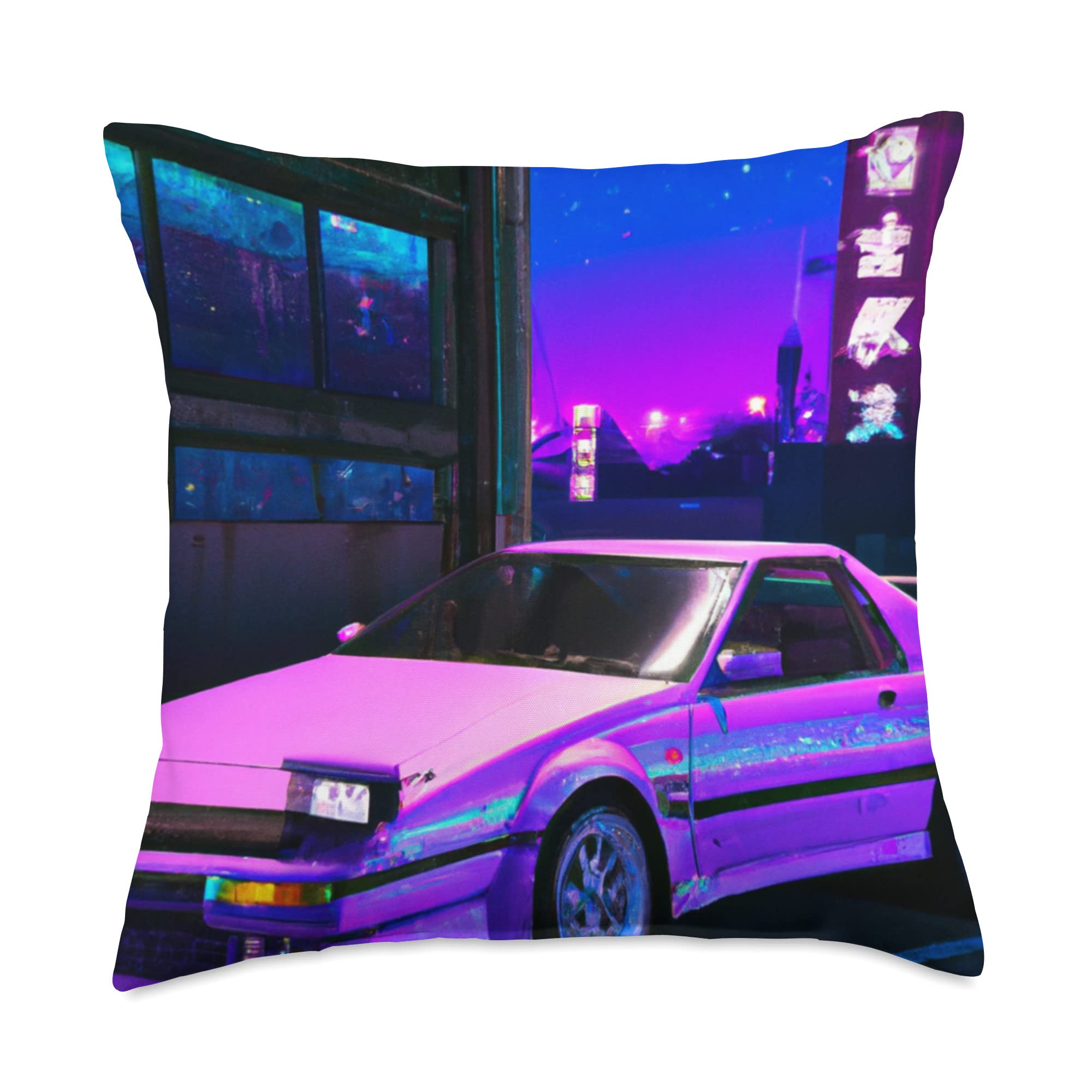 Amazon.com: Vaporwave Aesthetic Synthwave City Throw Pillow : Home ...