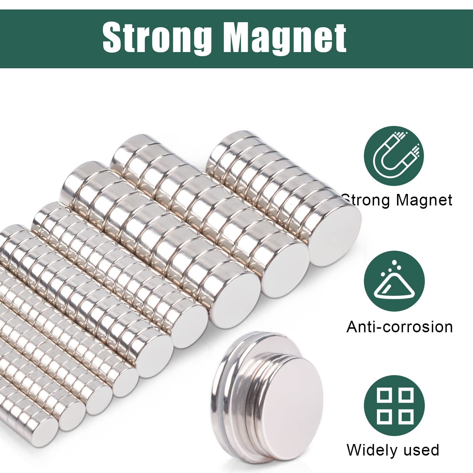 Snapklik.com : Neodymium Disc Magnets, 144 Pcs 6 Different Size Rare ...