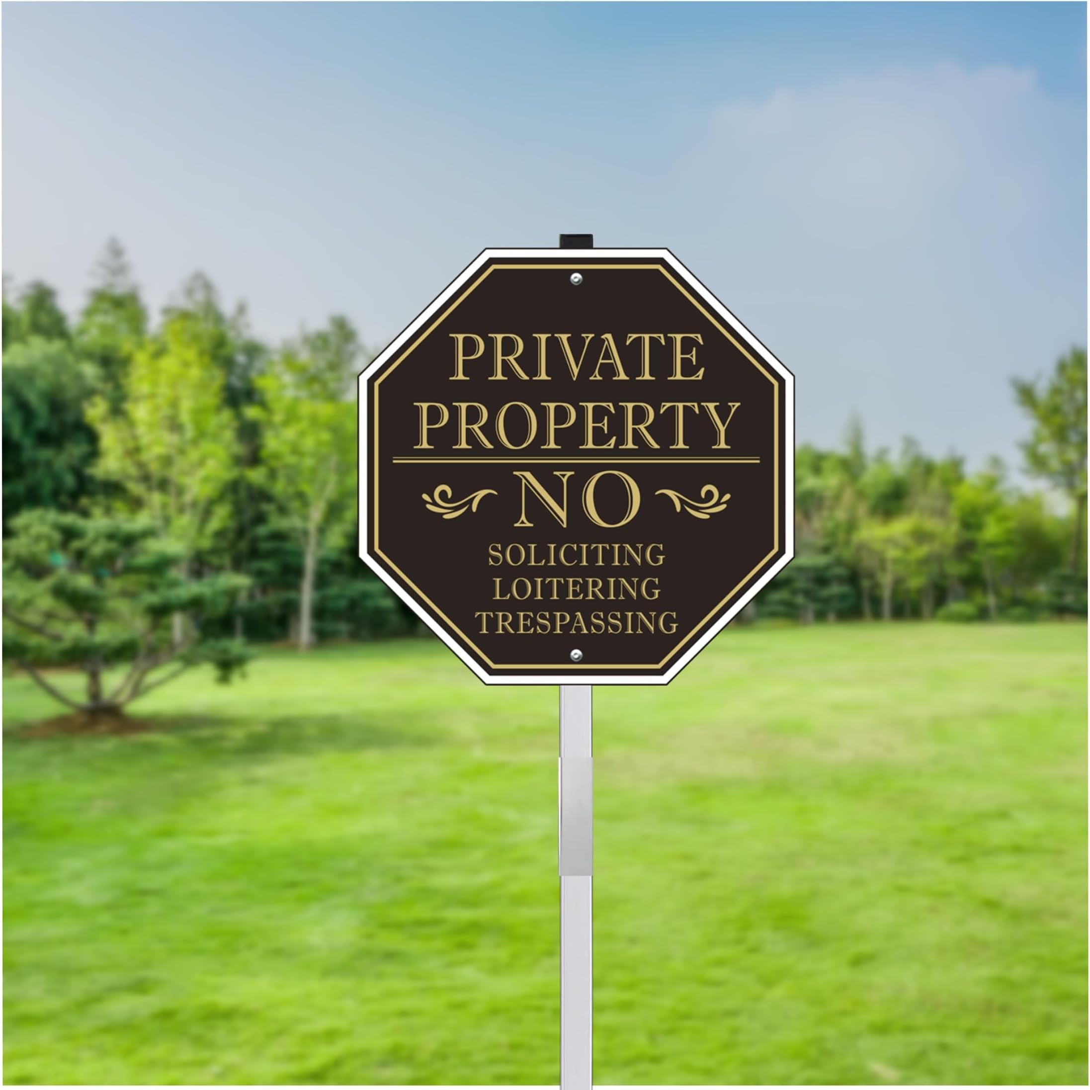 Amazon.com: Hillman 841804 Private Property Keep Out Sign, Yellow and ...