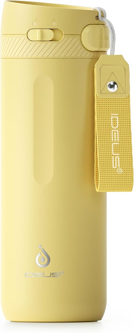Amazon.com: IDEUS Insulated Stainless Steel Water Bottle 17 oz Push ...
