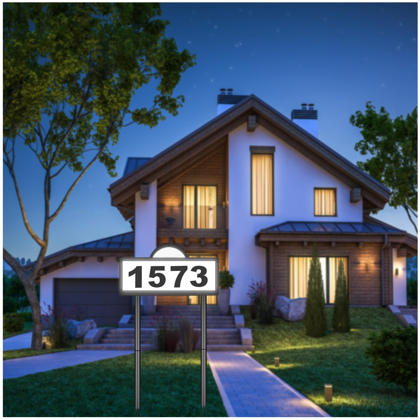 Snapklik.com : House Numbers For Outside, Solar House Number Sign, IP65 ...