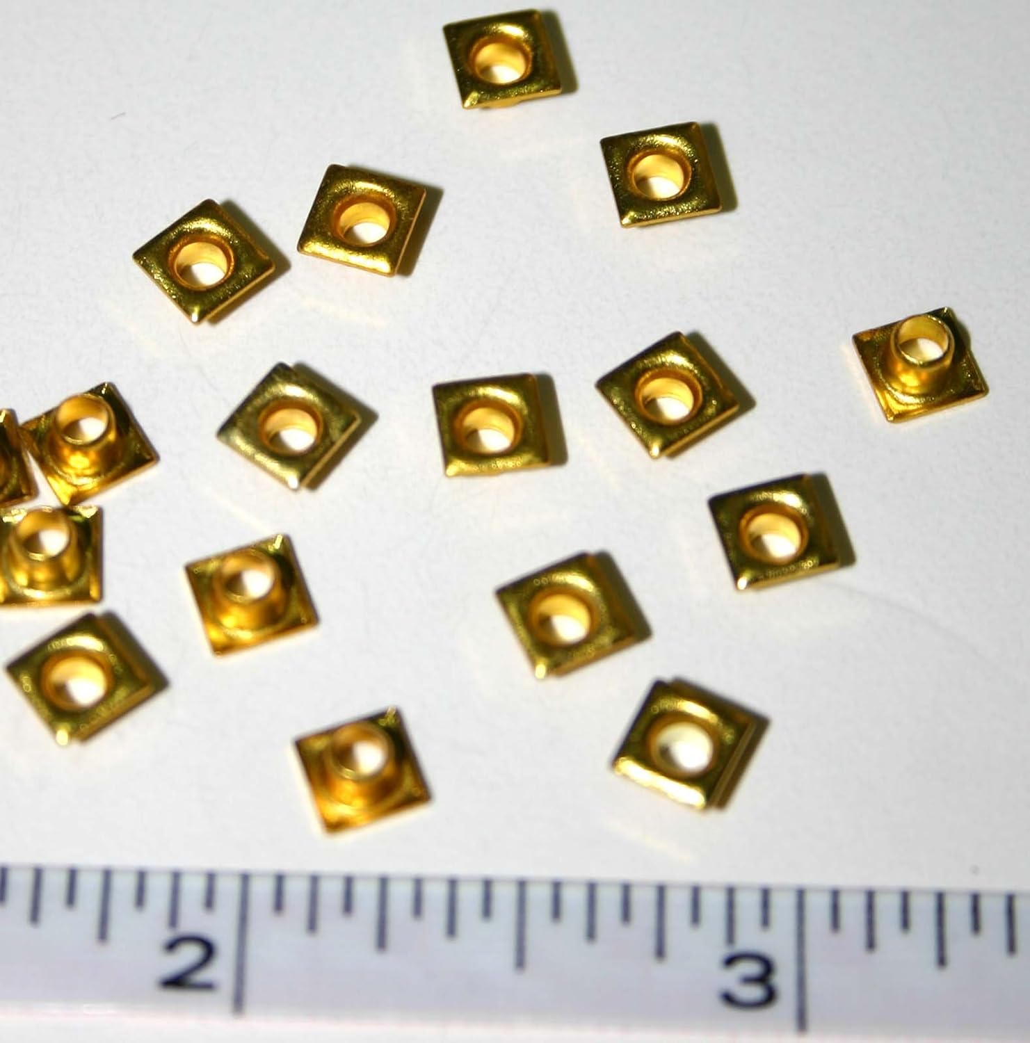 Amazon.com: 1/8" Metallic Gold Top Painted Aluminum Square Eyelets - 50 ...