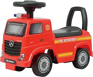 Amazon.co.jp: 野中製作所(NONAKA WORLD) 乗用 メルセデスベンツ ACTROS レッド ベンツ 足けり乗用玩具 幼児 ...