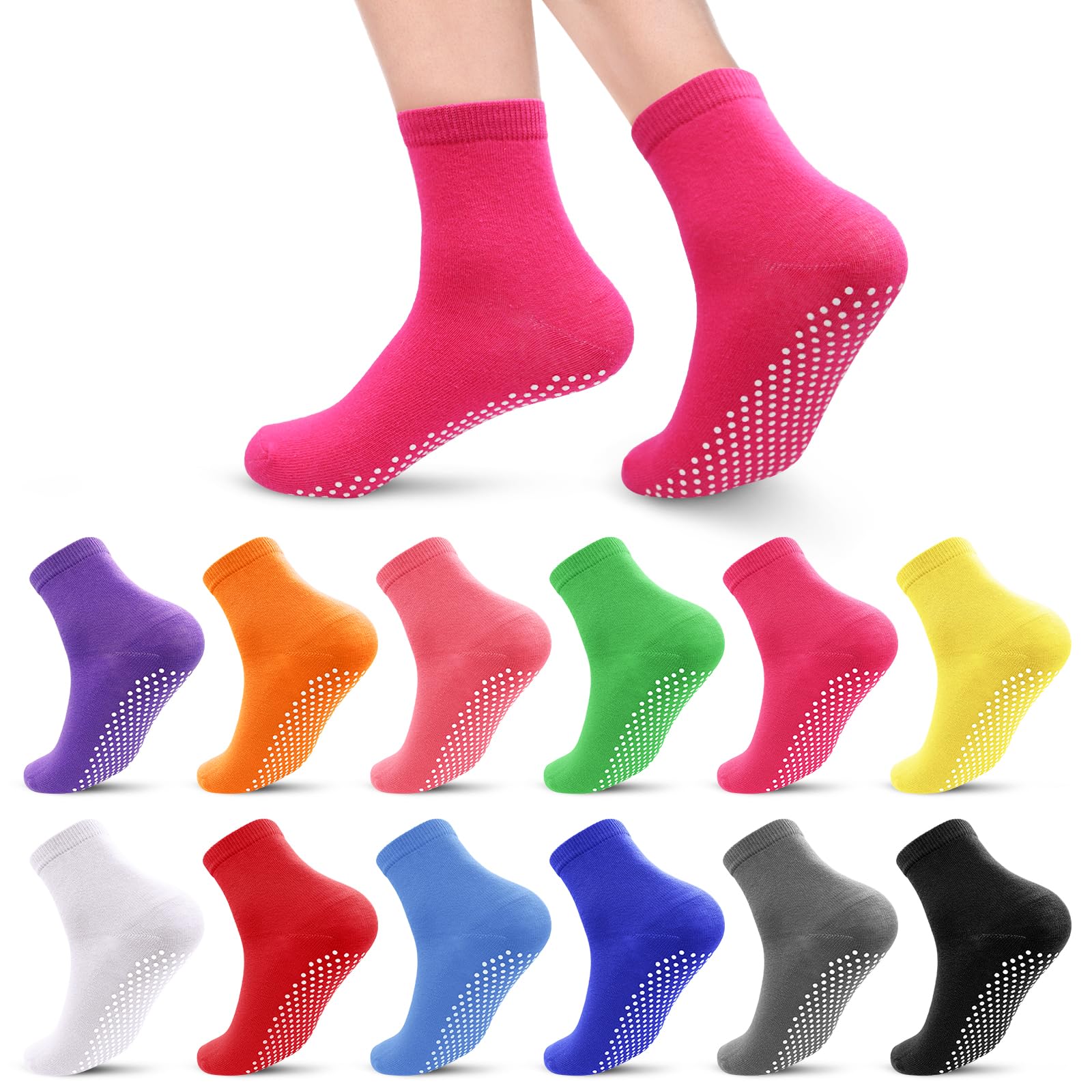 Amazon.com: ETQSI 12 pairs pilate socks yoga socks grippy socks Non ...