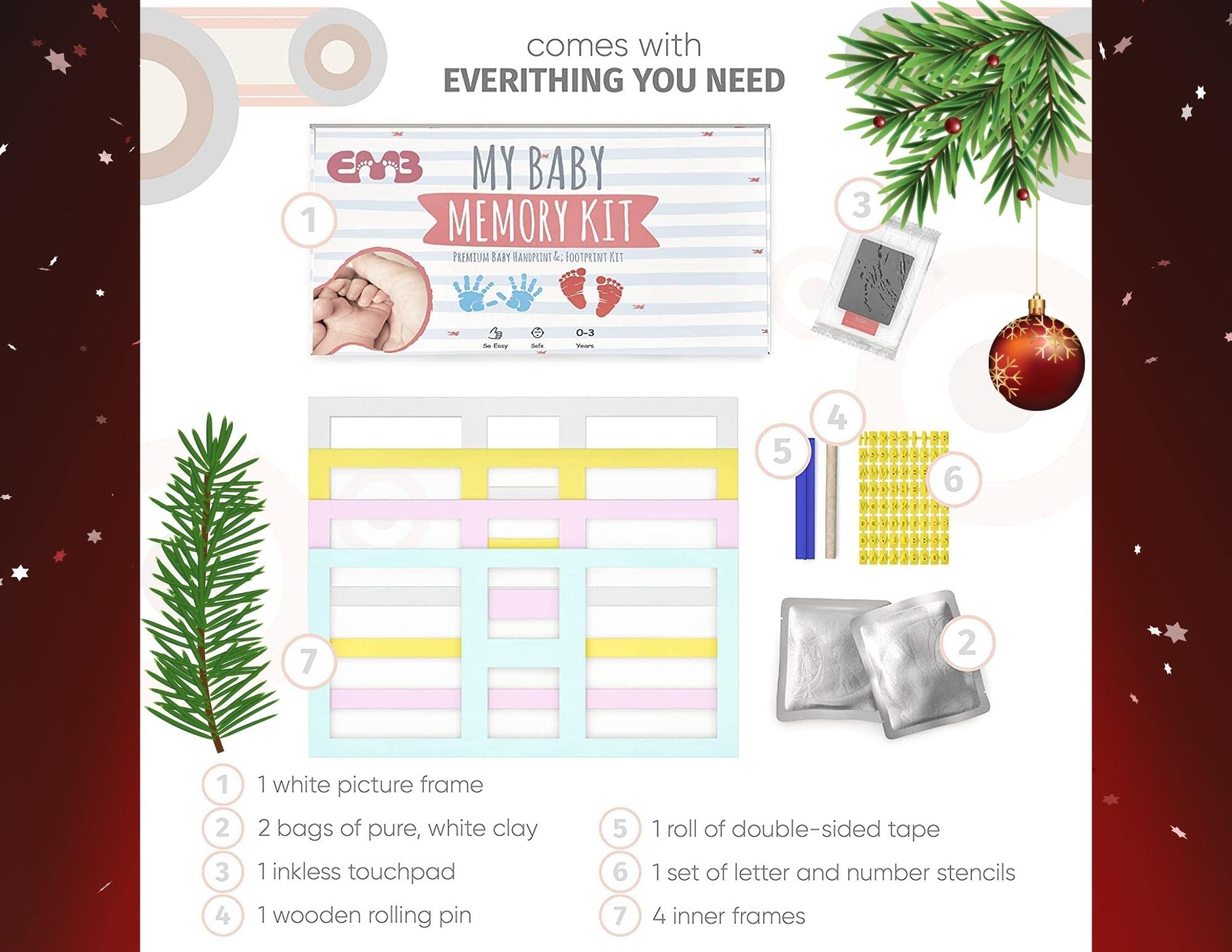 Snapklik.com : Baby Hand And Footprint Kit - Newborn Keepsakes For Baby ...