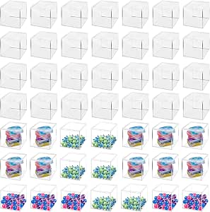 Amazon.com: Hldgras 36Pack 3x3x3 Inches Acrylic Containers Clear Box ...
