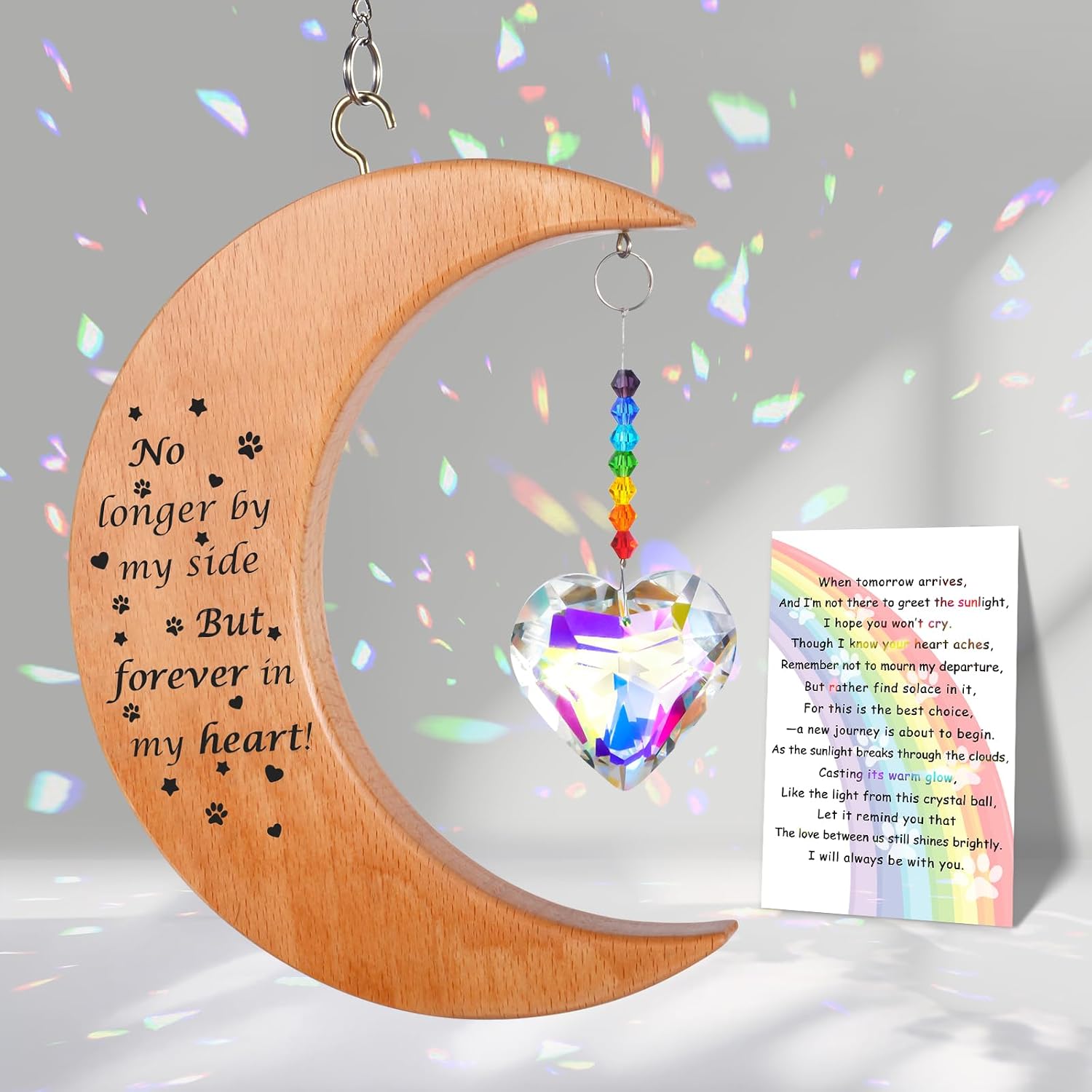 Amazon.com : MOTAWEEK Pet Memorial Suncatcher, Dog Memorial Gifts, Pet ...