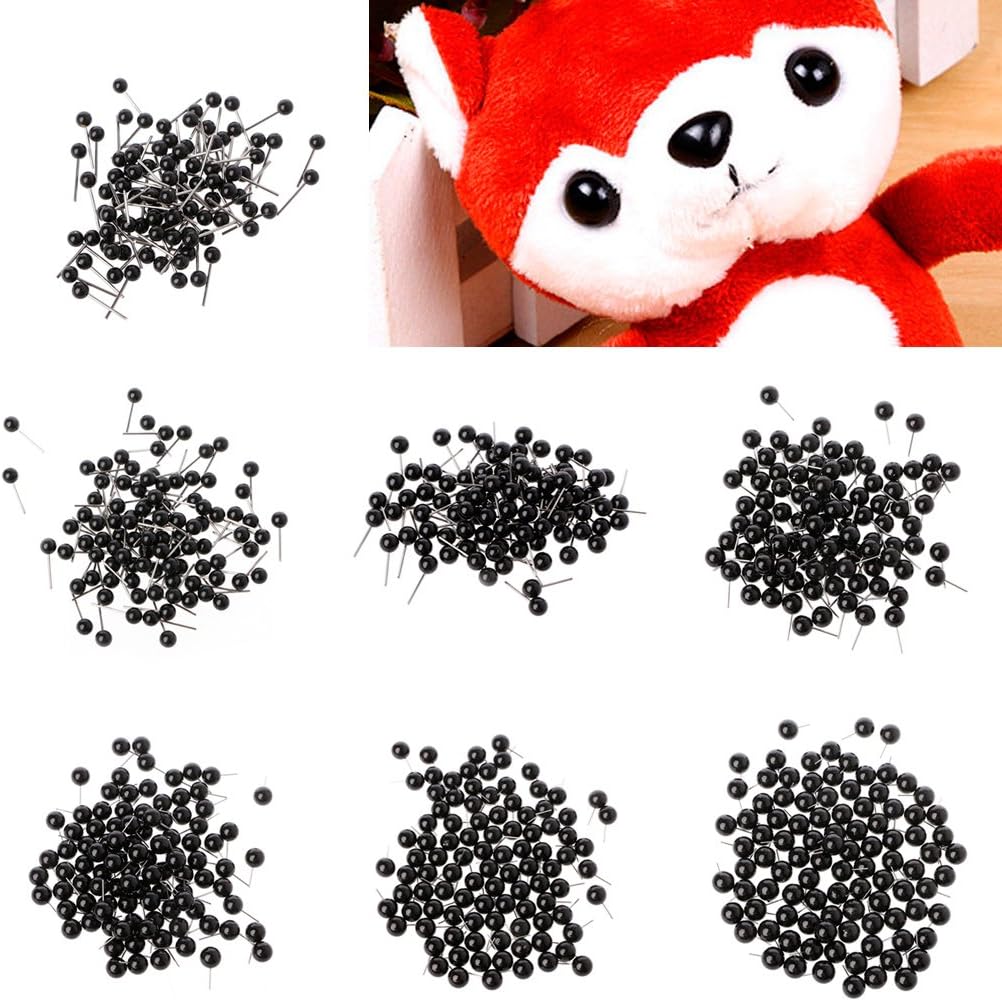 Amazon.com: 100Pcs Glass Eyes 4mm Assorted Sizes Craft Eyes for Doll ...