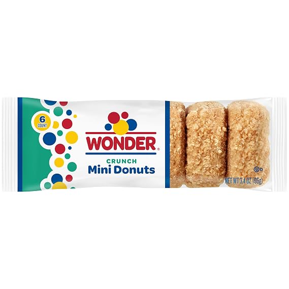 Amazon.com: Wonder Crunch Mini Donuts, Portable Crunch Topped Donuts, 3 ...