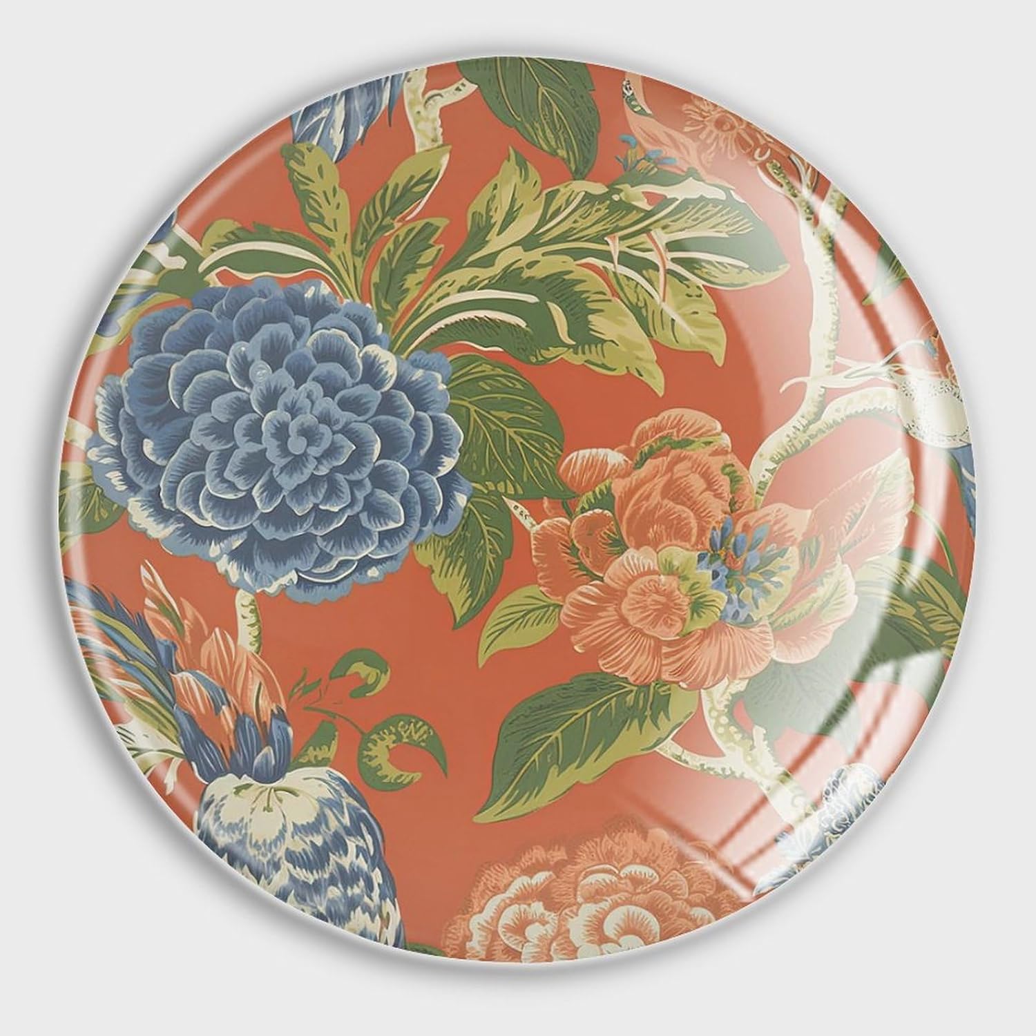 Amazon.com: Blue Red Orange Chinoiserie Floral Refrigerator Magnets ...