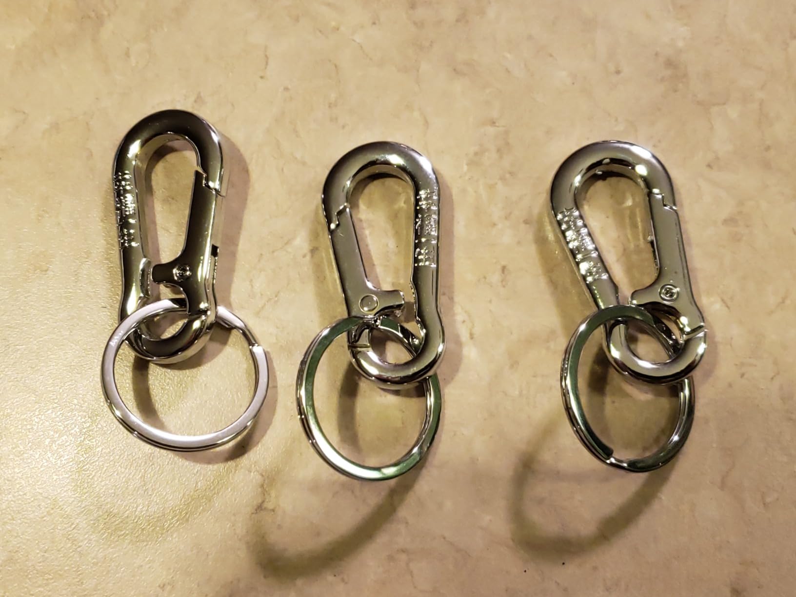 MING DI Keychain 3 Pieces Metal Keyrings Key Chain Holder Clip Key ...