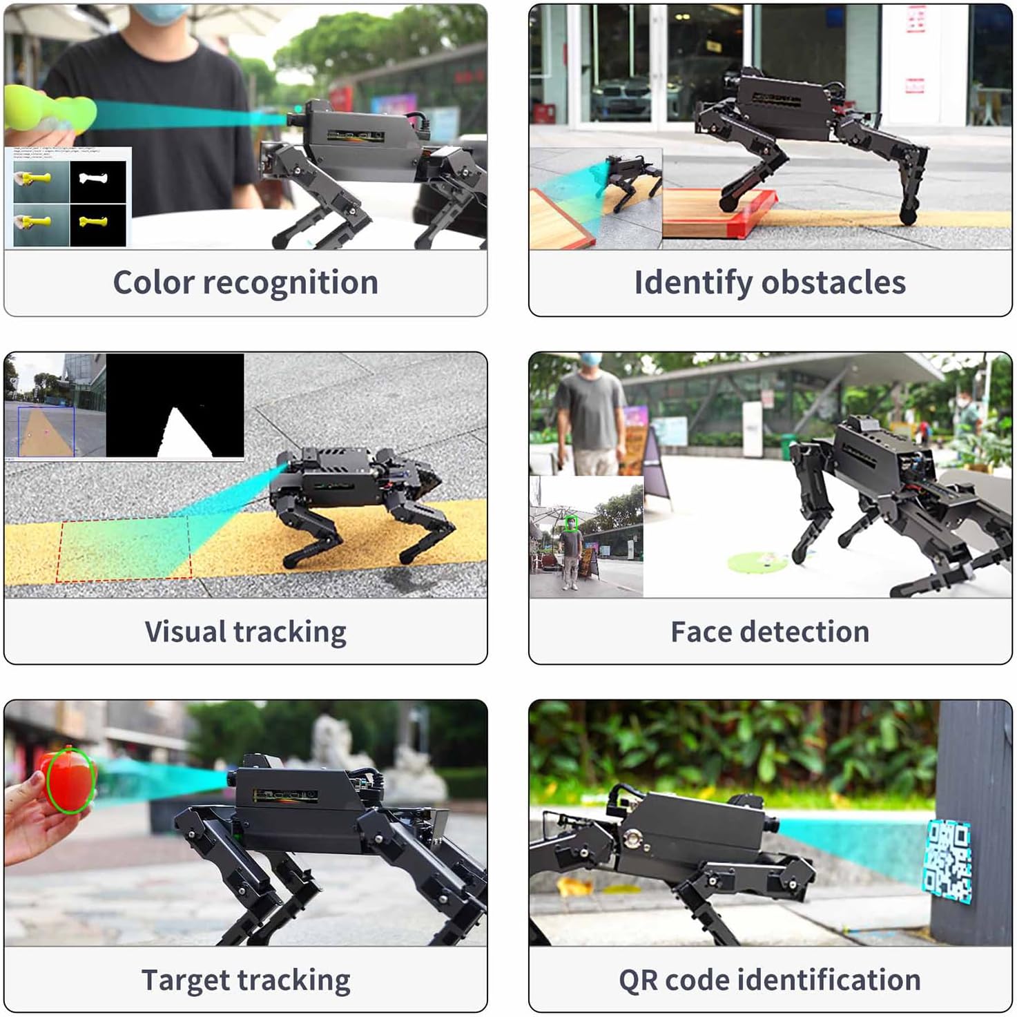 Yahboom Raspberry Pi 4B Adultos AI Smart Robot Dog Python programable ...