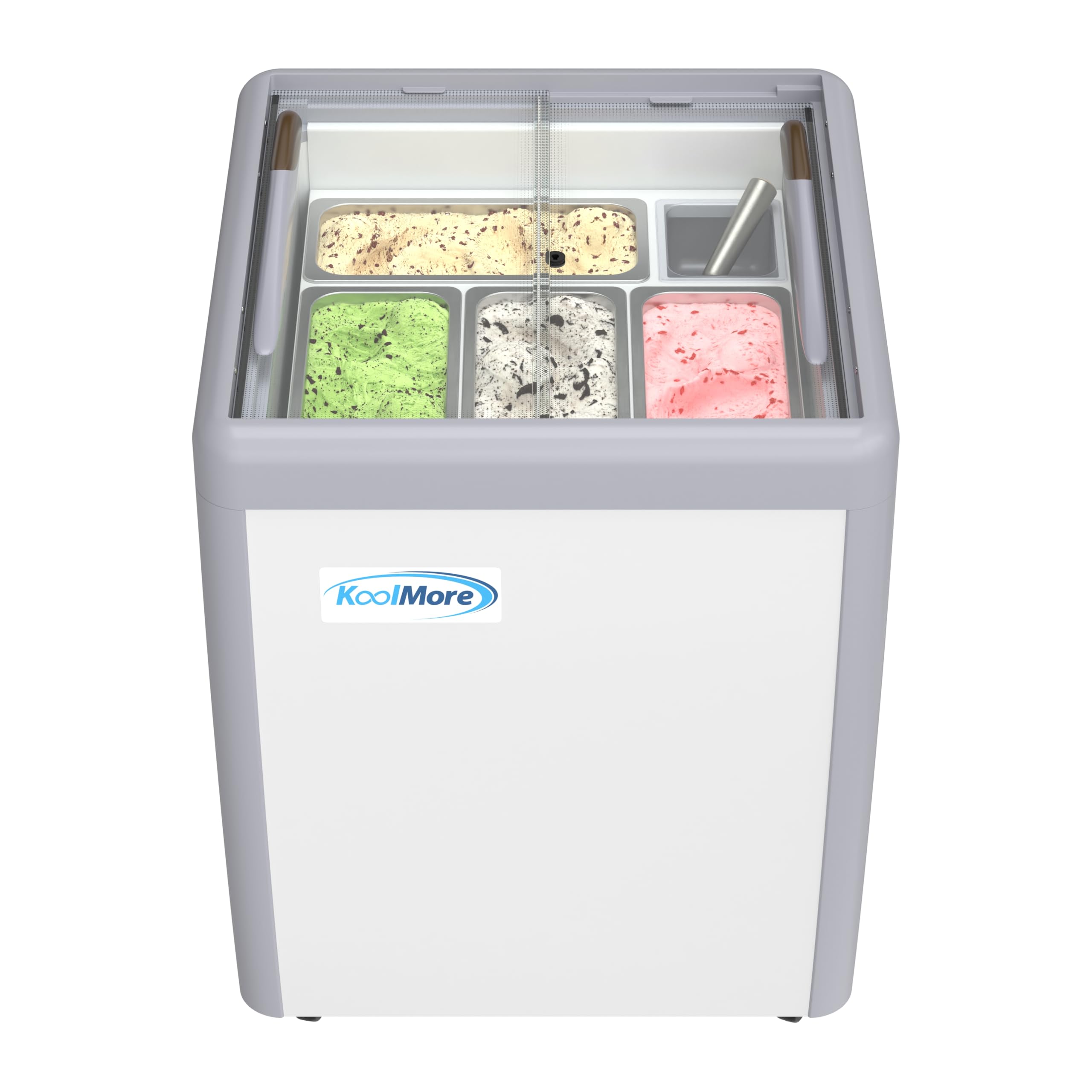 Amazon.com: KoolMore KM-GDC-26SD 26 in. 5-Pan Gelato Dipping Cabinet ...