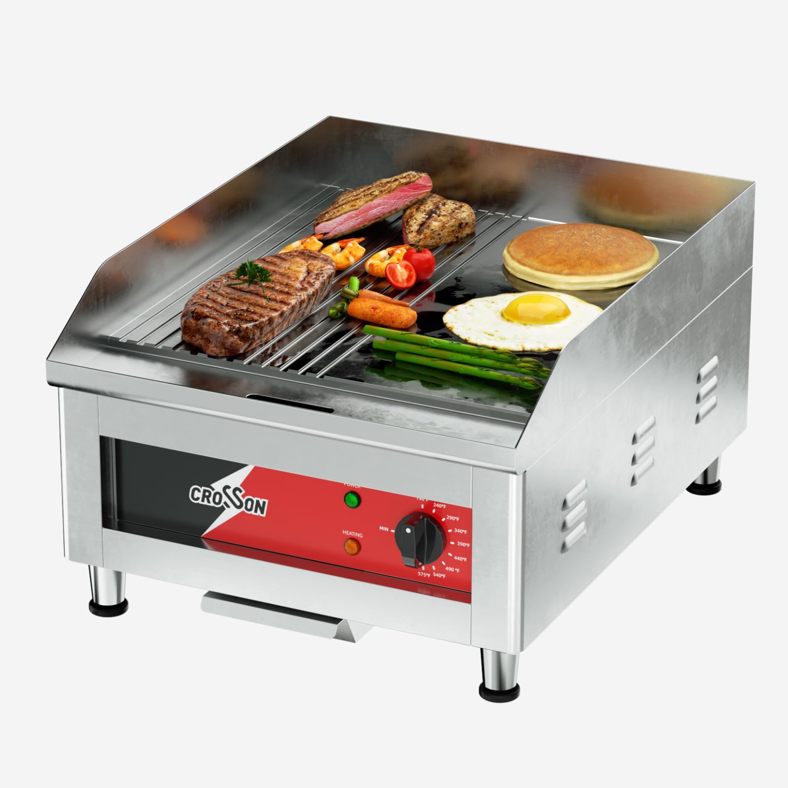 Counter Top Grill Restaurant VEVOR Commercial Electric Griddle, 1700W